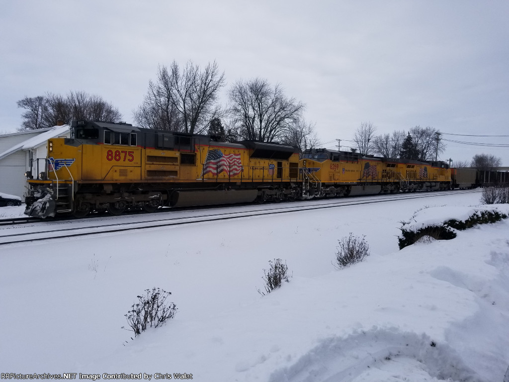 UP 8875 east at Rochelle,IL